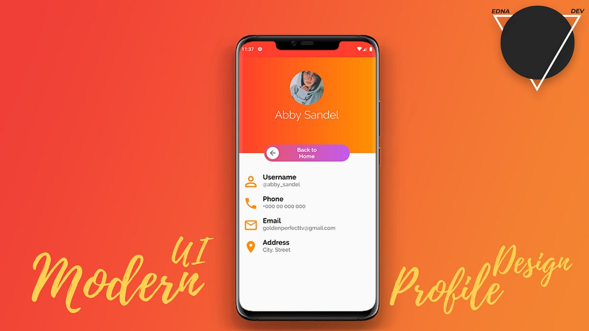 Android Modern Profile UI Design. Android Modern Profile UI Design | by ...