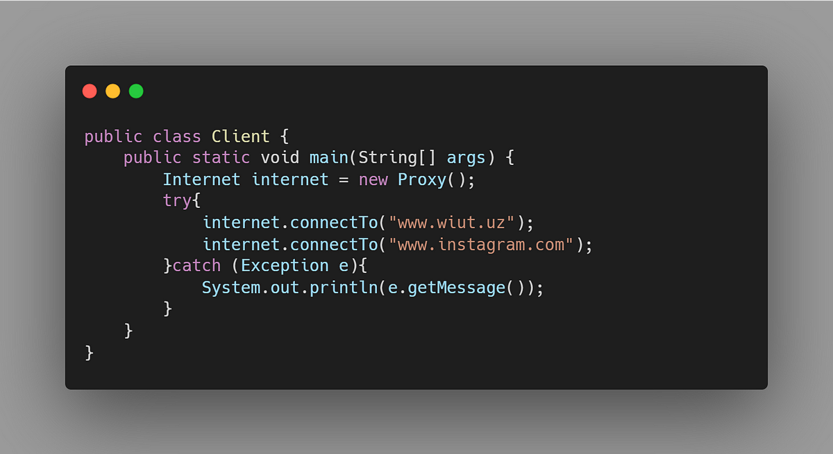Structural Design Patterns In Java Proxy Design Pattern By Abdulaziz Pulatjonov Devopsdev