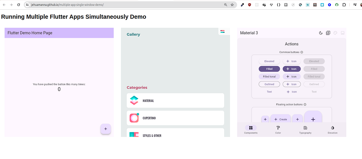 Adding Multiple Flutter Applications to Single Window on Web | by jehu ...