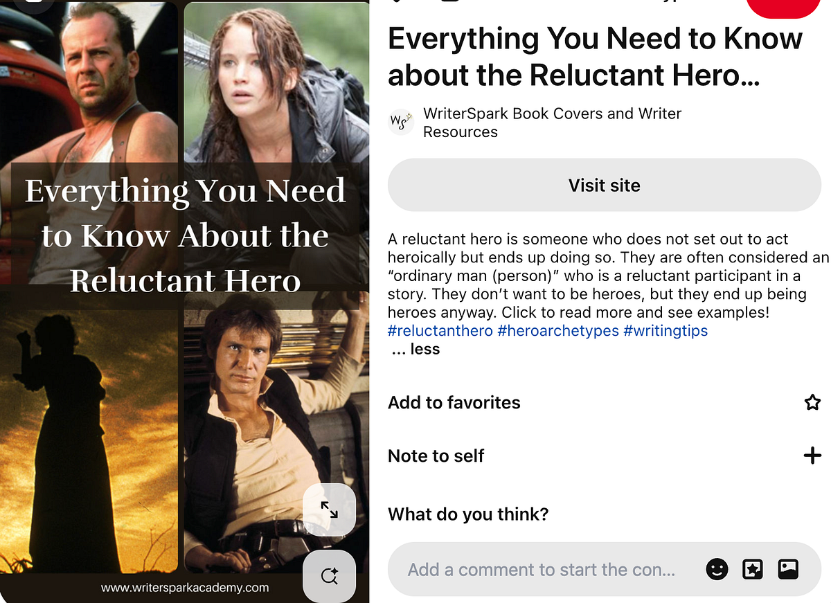 Day 6— My Pin About the Reluctant Hero Is Ranking (and Why That Proves ...