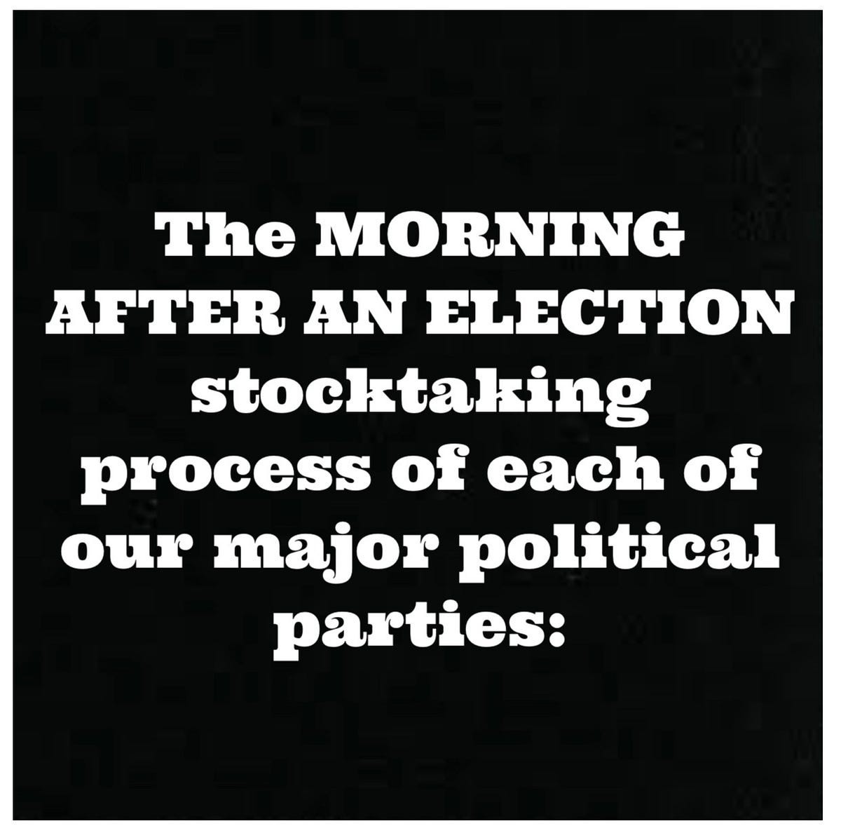 THE “AFTER AN ELECTION LOSS” REACTIONS OF OUR POLITICAL PARTIES ...