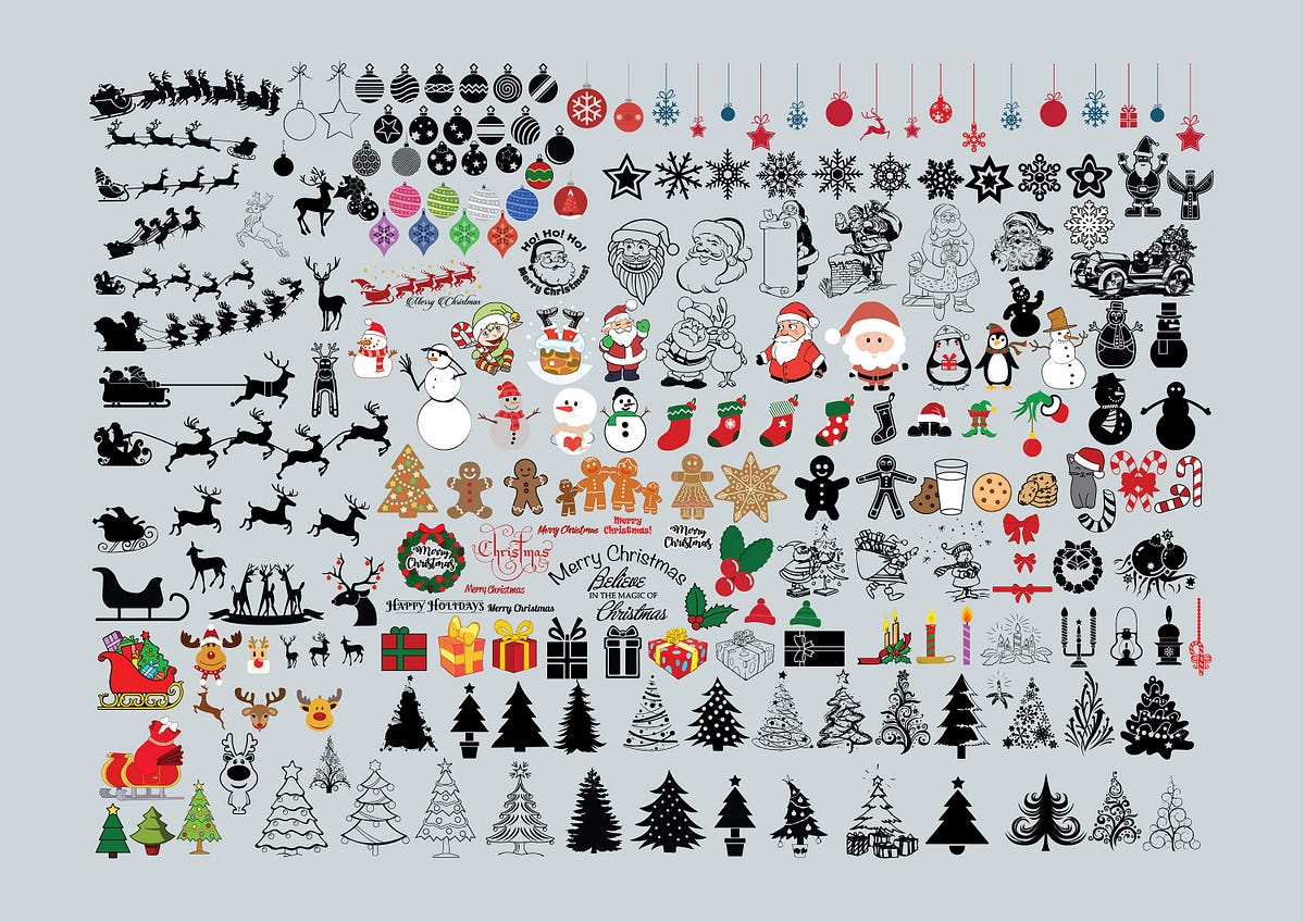 CHRISTMAS SVG BUNDLE, Christmas Clipart, Christmas Svg Files For Cricut ...