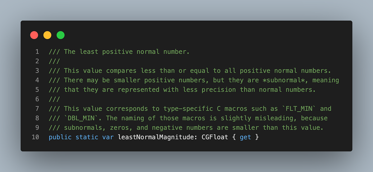 An in-depth look at leastNormalMagnitude and leastNonzeroMagnitude in Swift | by Fahim Rahman ...