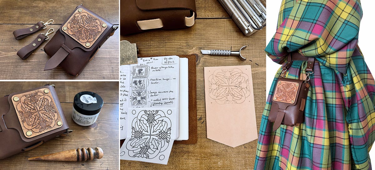 Customizing a Beginner No-Sew Leather Pouch Pattern | by J E MacMillan ...
