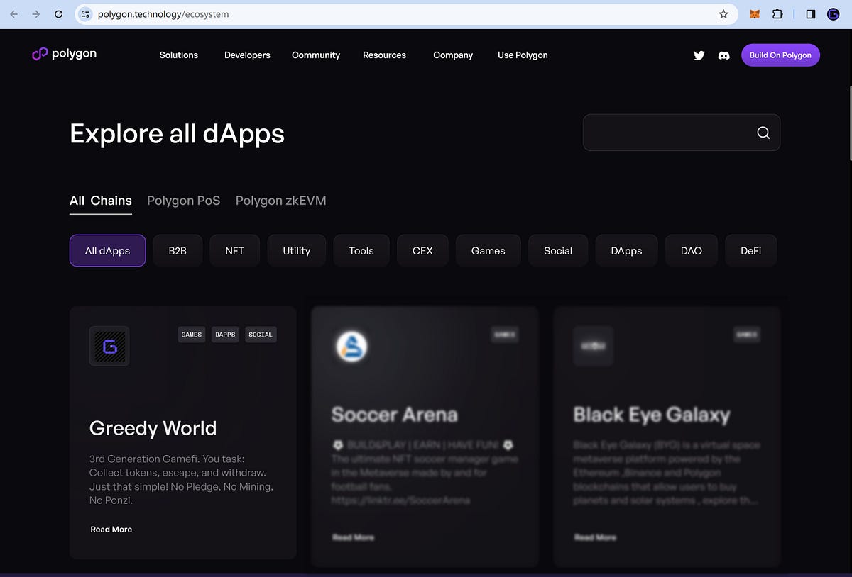 Greedy World is listed on Polygon’s official website - Greedyworld - Medium