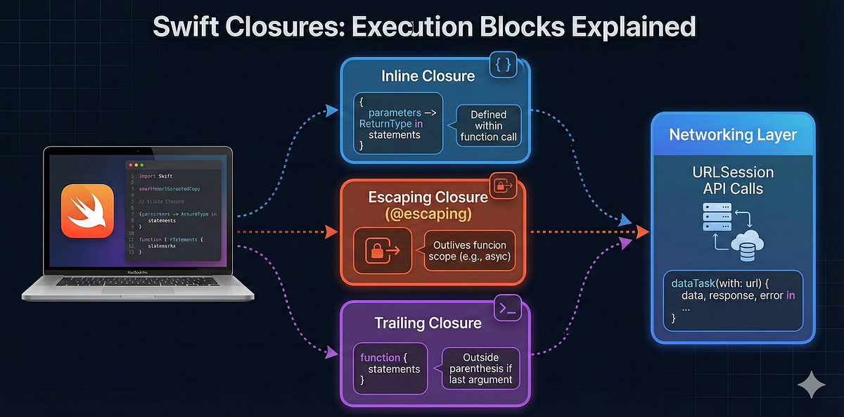 Mastering Closures in Swift: Types, Escaping, Captures & Best Practices ...