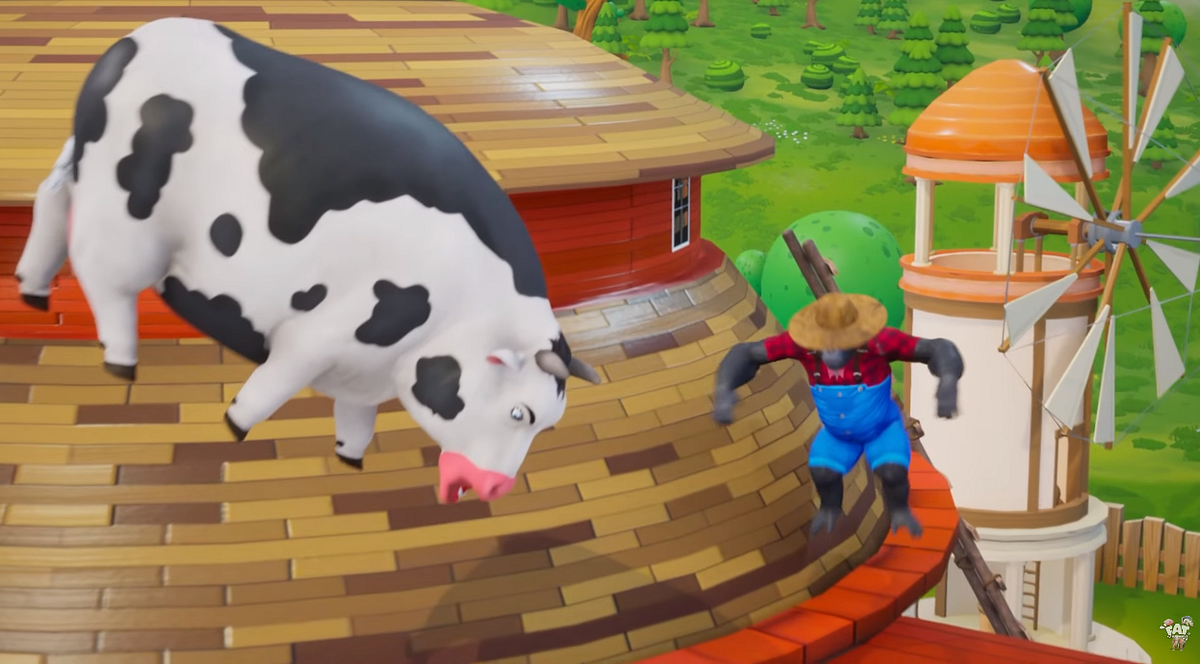 Flying Cow Farm Diorama : Gorilla and Fat Cow Funny Compilation | Fat ...