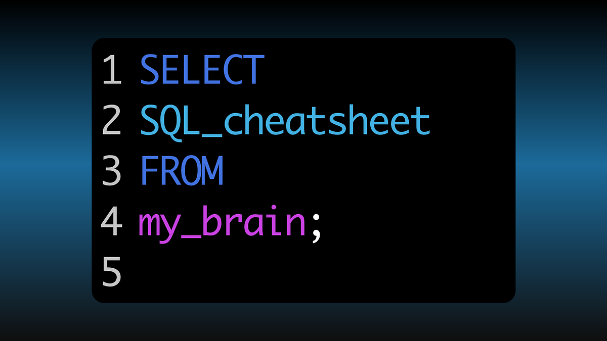 Postgres Cheatsheet Of Common SQL Queries | by Mike Cronin | Geek Culture | Medium