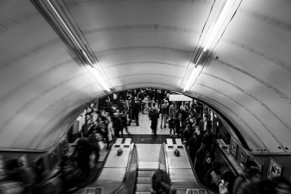 London Underground Sign Black And White