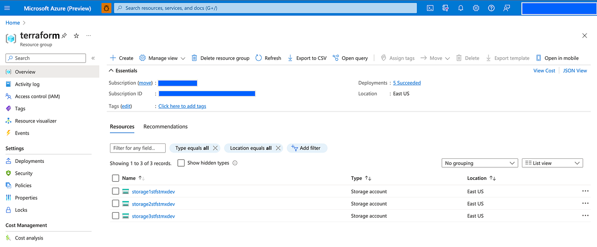 Terraform Script to create Storage Account , Containers and Data Lifecycle Rules at scale in ...