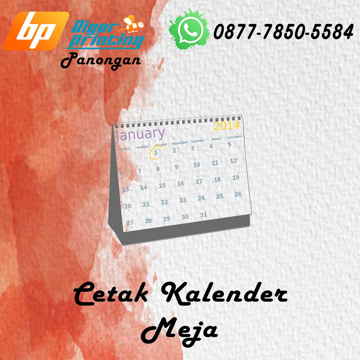 Cetak Kalender Meja - percetakan kalender - Medium