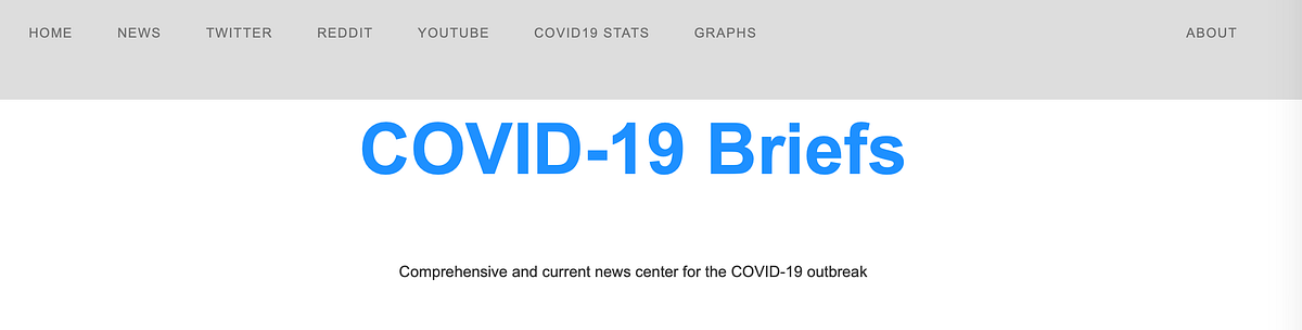 COVID-19 Briefs. An Idea is Born | by Bob Deprizio | Medium