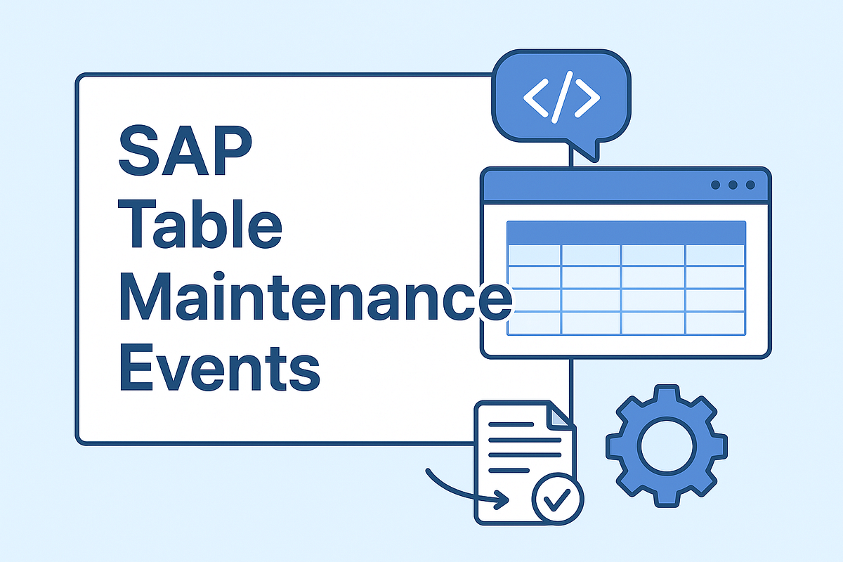 Events of Table Maintenance. Explore SAP table maintenance events… | by ...