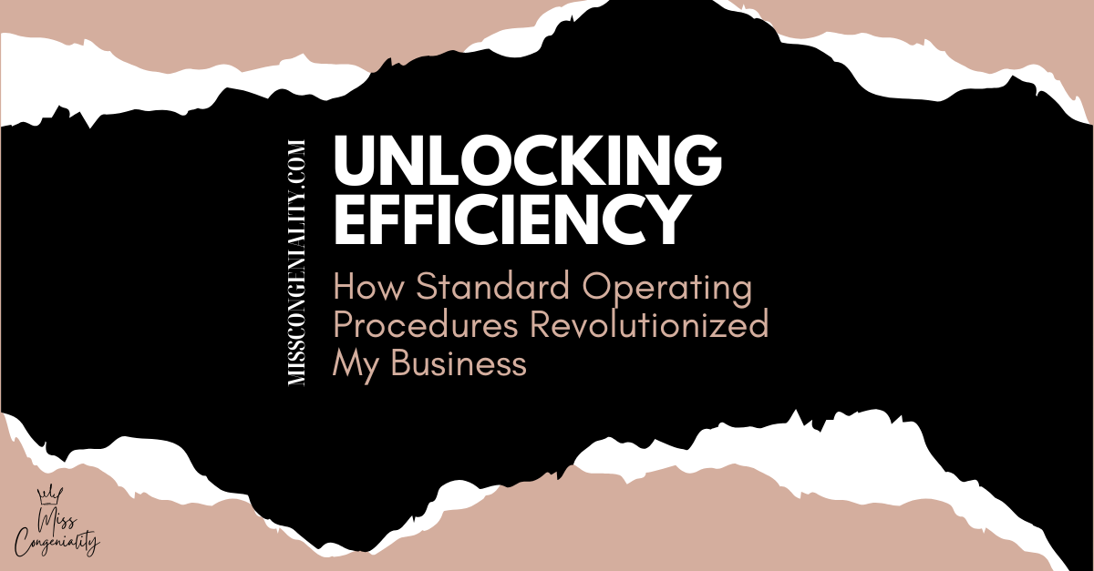 Unlocking Efficiency: How Standard Operating Procedures Revolutionized My Business | by Beth ...