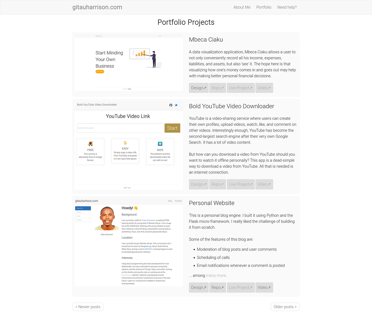The Building of a Personal Portfolio Website Using Flask | by Gitau Harrison | Medium