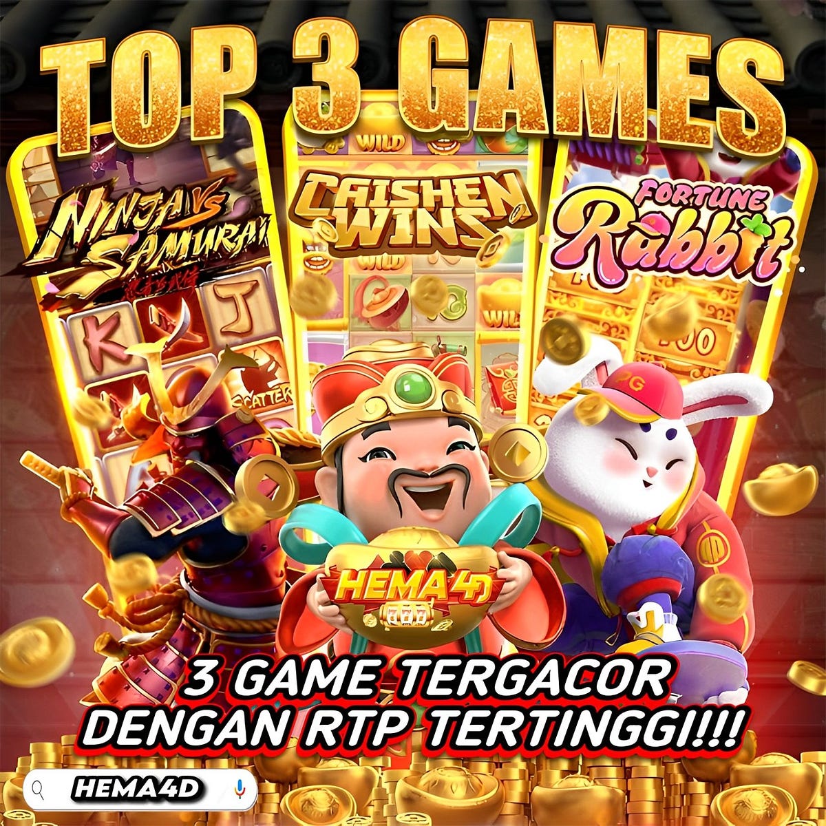 3 GAME DENGAN RTP TERTINGGI!!! - HEMA4D OFFICIAL - Medium