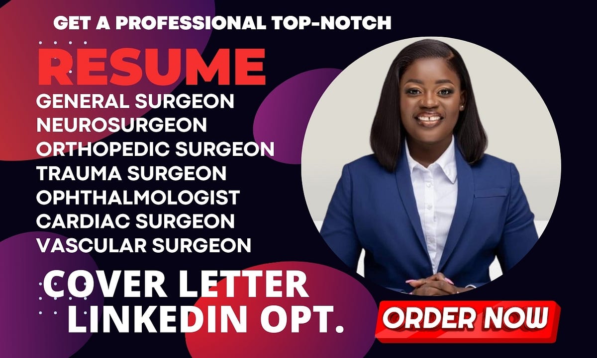 I will write a surgeon medical resume cardiologist pharmacist ...