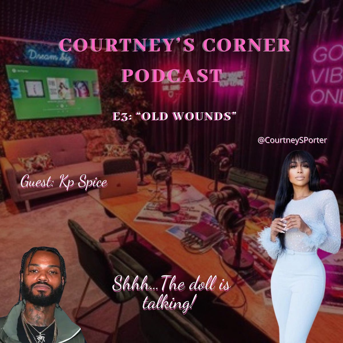 *Episode opens up with Music as Courtney and KP are talking and then ...