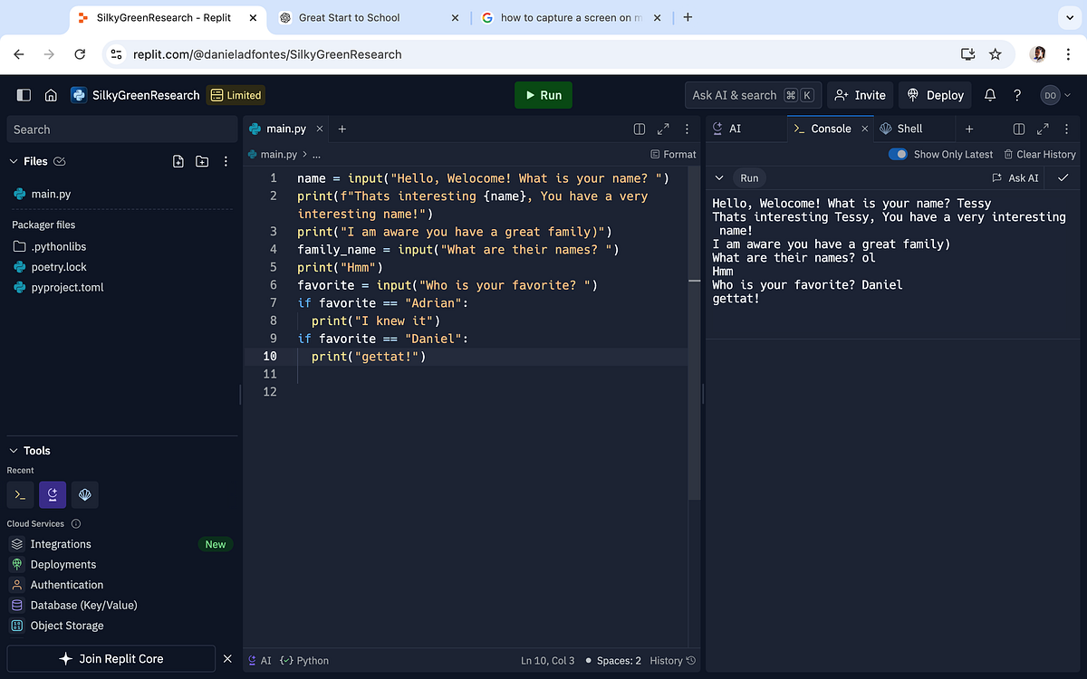 I BUILT A SIMPLE BOT. WEEK 2 | by Daniel Olushola | Oct, 2024 | Medium