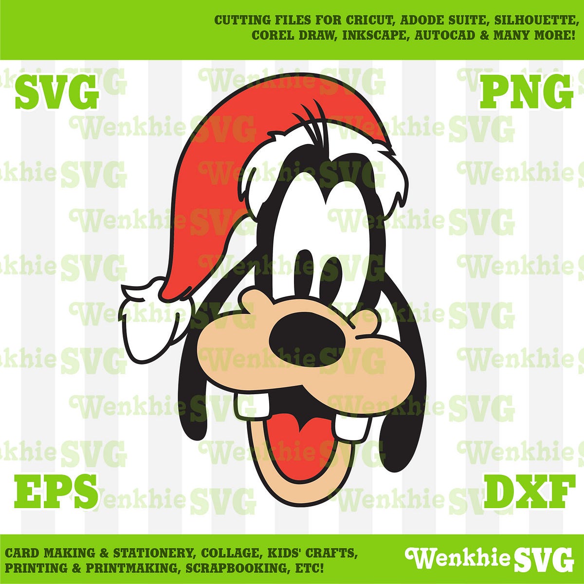 Goofy Santa Hat Cutting File Printable, SVG file for Cricut | by Jose ...