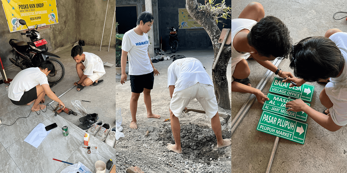 Tim II KKN UNDIP: Membawa Petunjuk Arah dan Pencerdasan melalui Plang ...