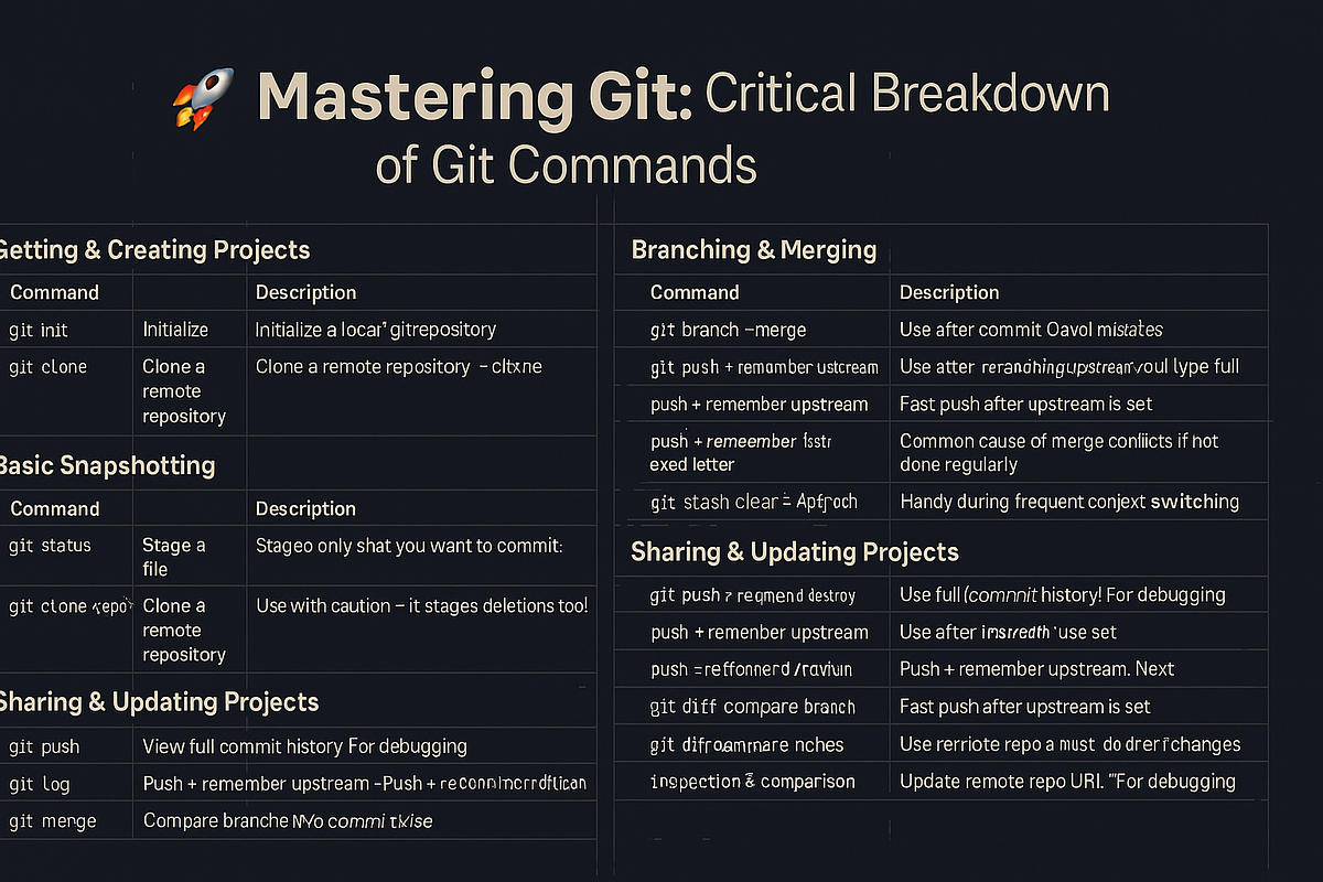 🧠 Mastering Git: Critical Breakdown of Git Commands | by UshanTharuka | Mar, 2025 | Medium