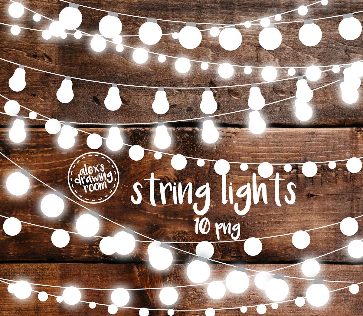 String lights clipart, light garland clipart, lights clipart, Christmas ...