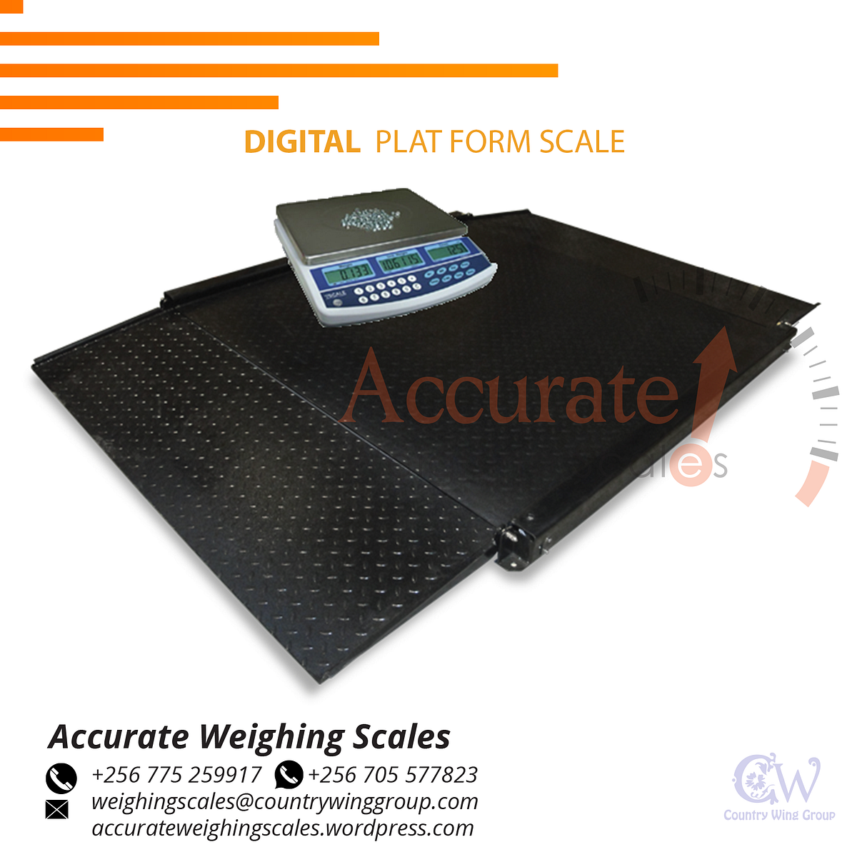 UNBS certified heavy duty platform weighing scales ...