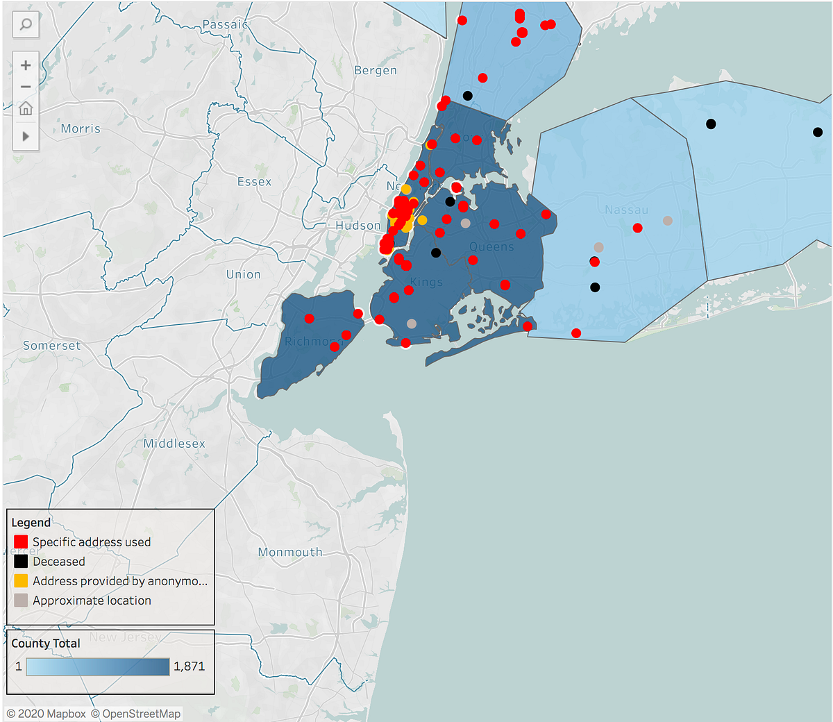 MAP: The Coronavirus Spreads in New York | by Columbia Journalism ...