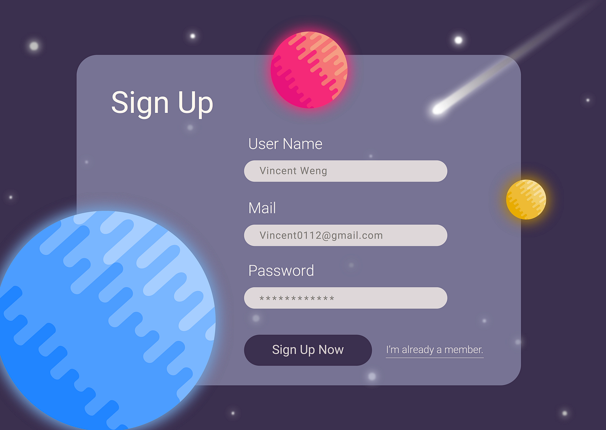 Daily UI 100days #001 Sign Up. 知道Daily… | by Wei Ting Weng | Medium