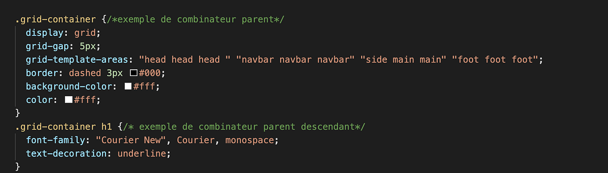Les combinateurs CSS avec Sass. Il y a quatre types de combinateurs … | by Boris Rose | Medium