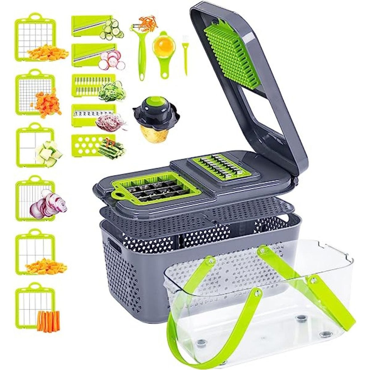 Ultimate 22-in-1 Chopper Vegetable Cutter: Slice, Dice, and Grate with ...