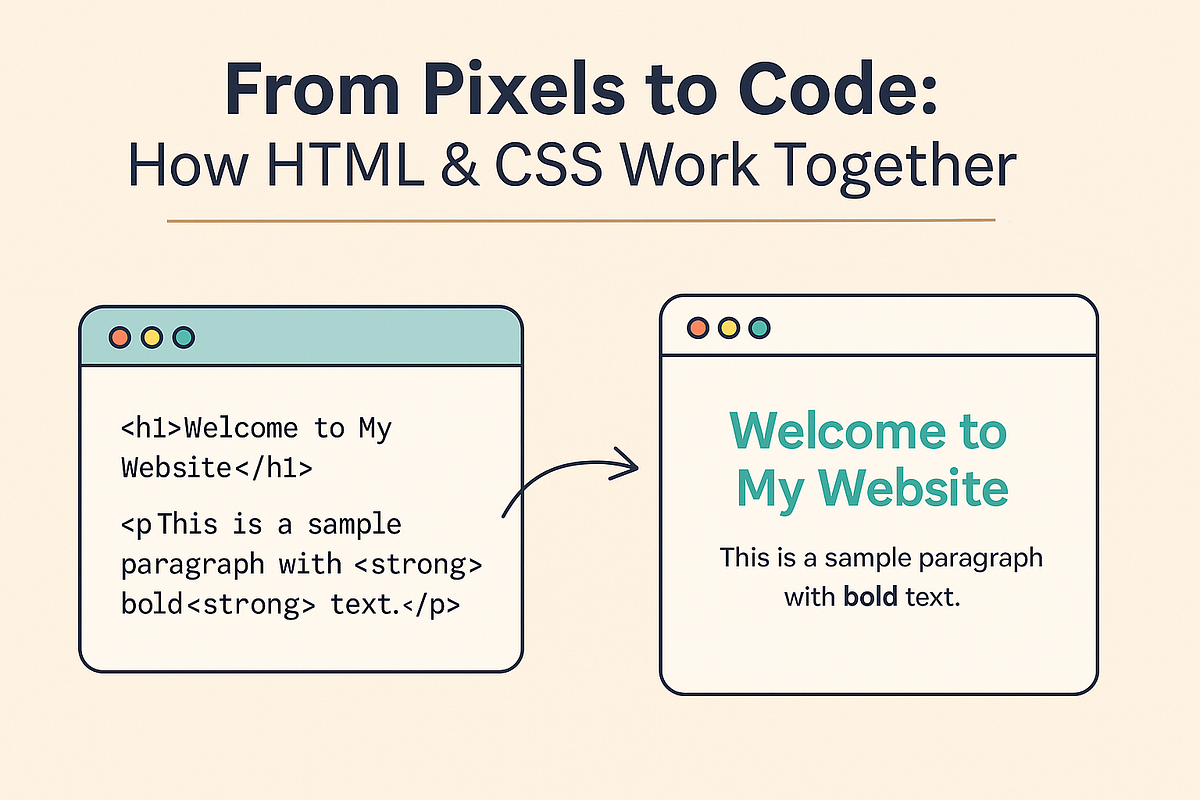 🧩 From Pixels to Code: How HTML & CSS Work Together | by Ummimath Farisha | May, 2025 | Medium