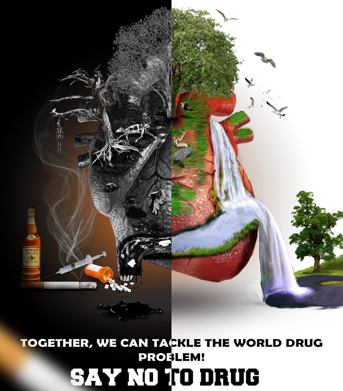 “Say No to Drugs”: A Heartfelt Poster Project | by Thomasantony | Medium