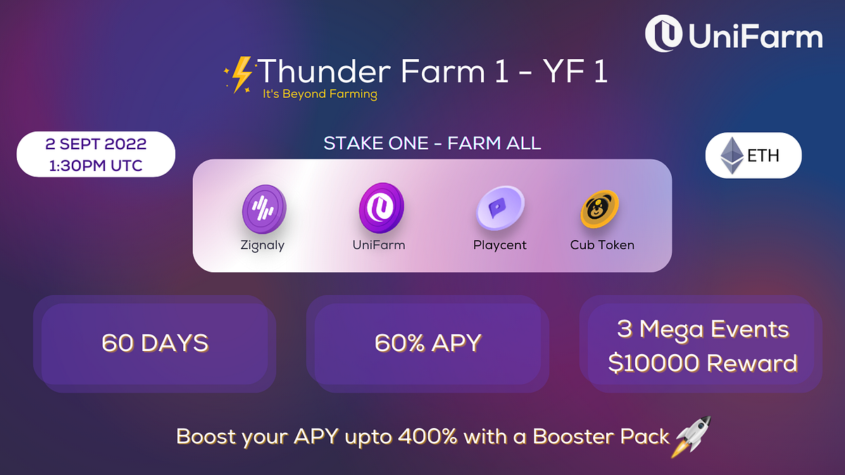 Earn a Minimum APY of 60% in the First Ever Thunder Farm by UniFarm ...