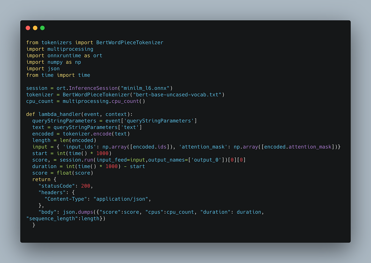 Serverless Transformer NLP Inference | by Jo Kristian Bergum | Medium
