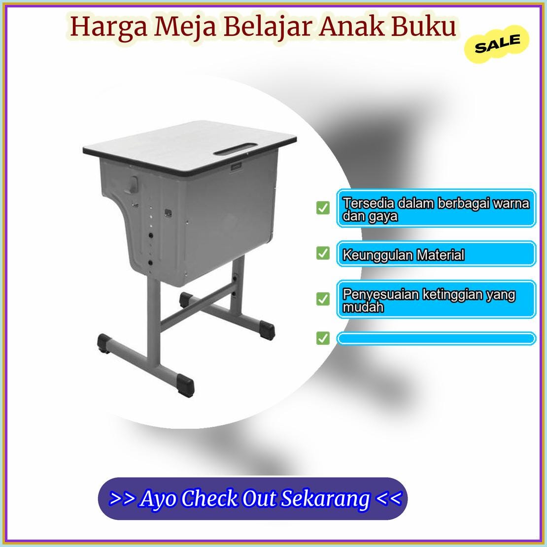 Harga Meja Belajar Anak Buku - Sekolahmejabelajar - Medium