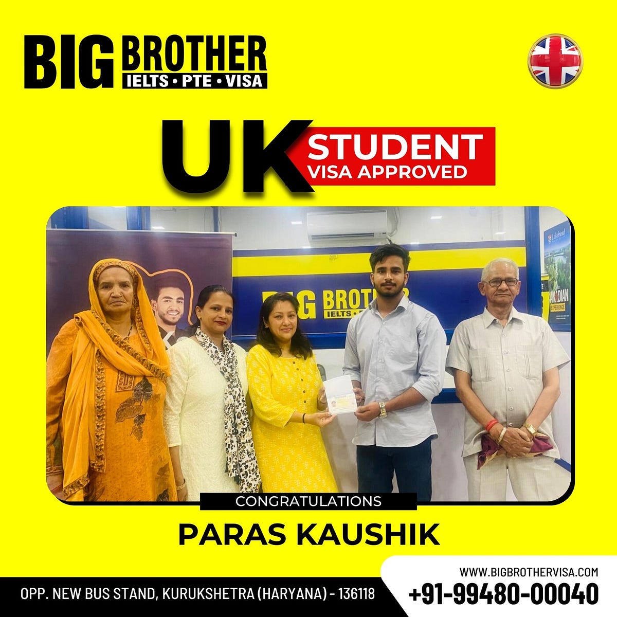 🎉Heartiest Congratulations PARAS KAUSHIK😍 for getting UK STUDY VISA👏 ...