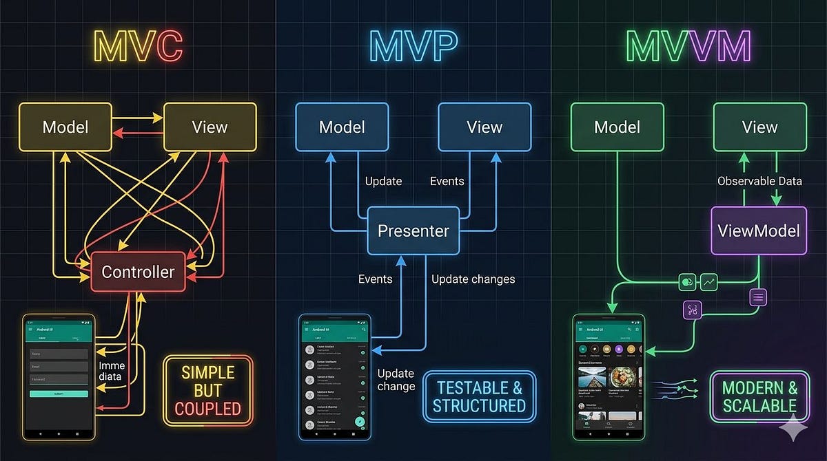 Android App Architecture. Android App Architecture: MVC vs MVP vs… | by ...