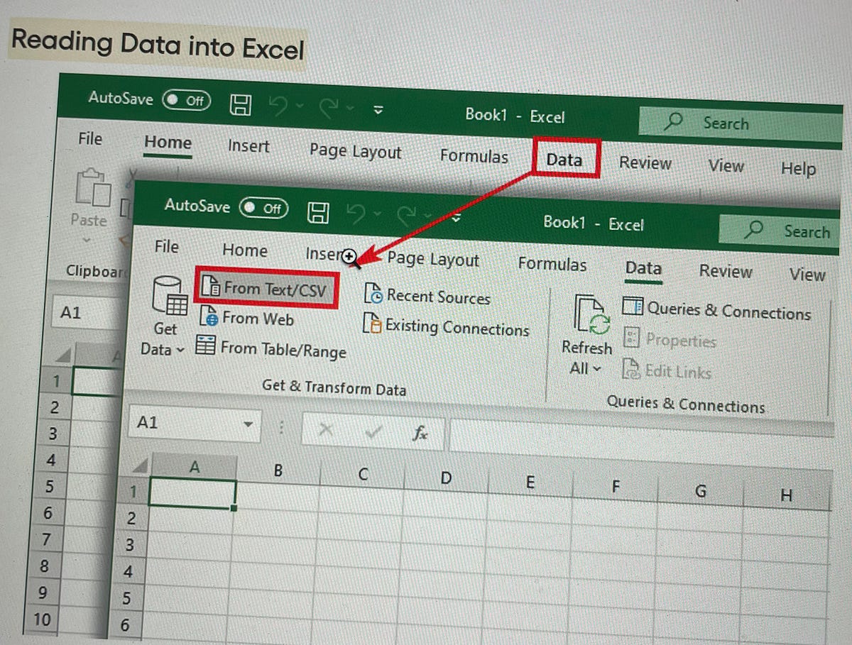 📊👀 There are several ways to read data into Excel. Here are some of the most common methods ...