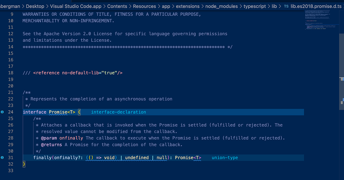 The implicit types of promises. Creating a Promise is a very common ...