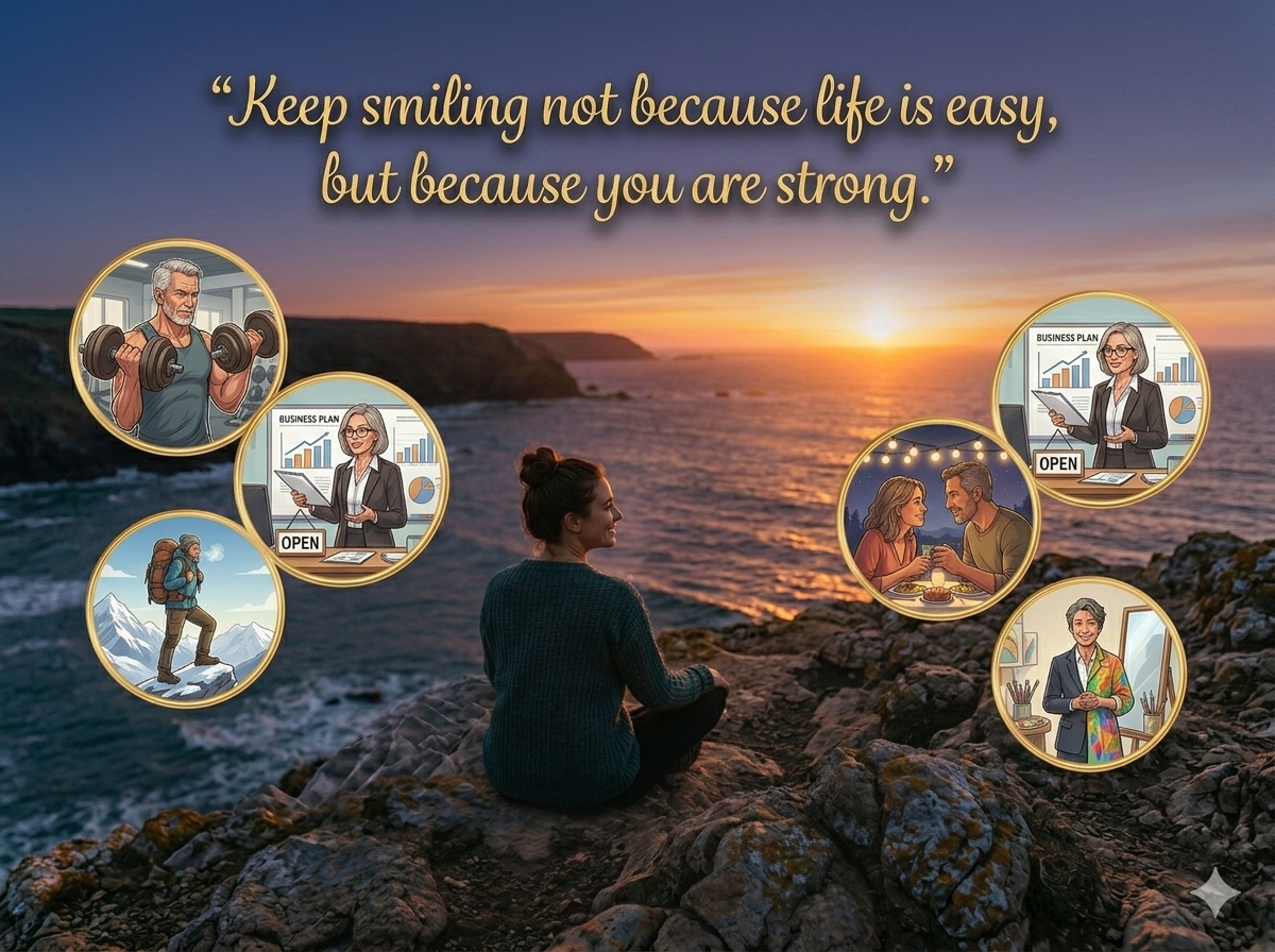 “Keep smiling not because life is easy, but because you are strong ...