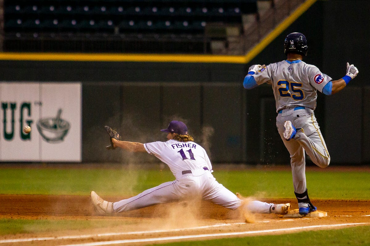 Fisher’s re-education at first. From home plate, to the outfield, to ...