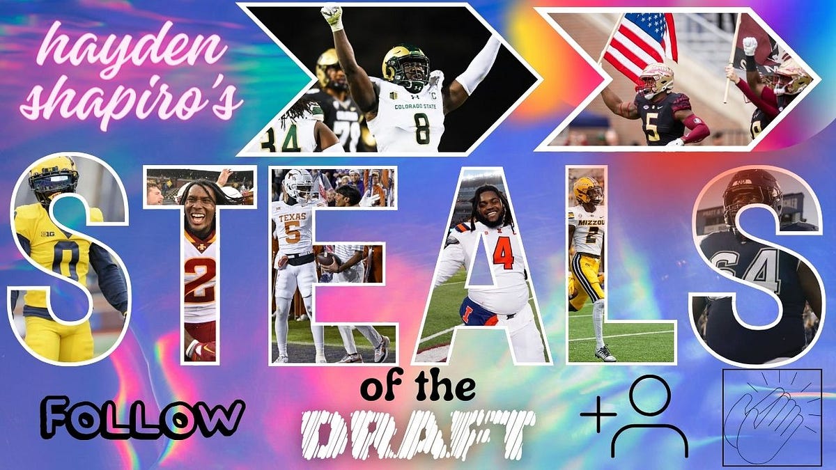Steals of the 2024 NFL Draft. By Hayden Shapiro | by Hayden Ray Shapiro ...