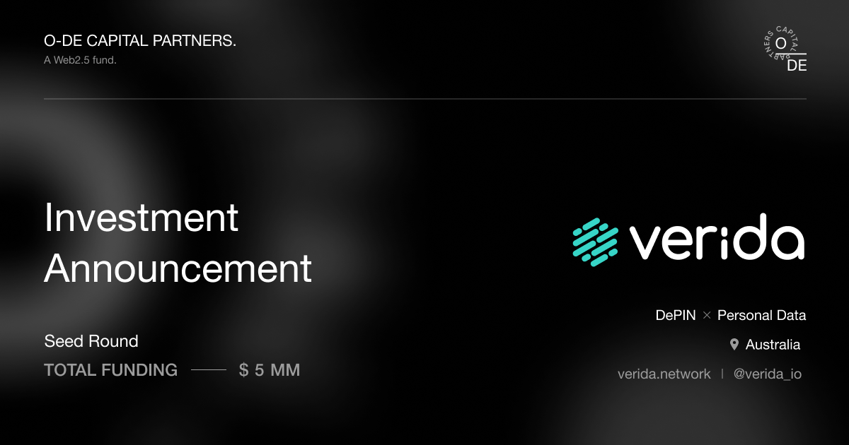 O-DE Capital Invests in Verida: The Decentralized Network for Data Management with DePIN | by ...