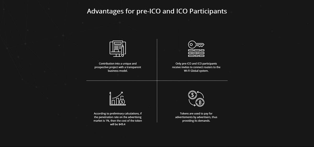 Advantages for pre — ICO participants | by Wi-Fi Global | Medium
