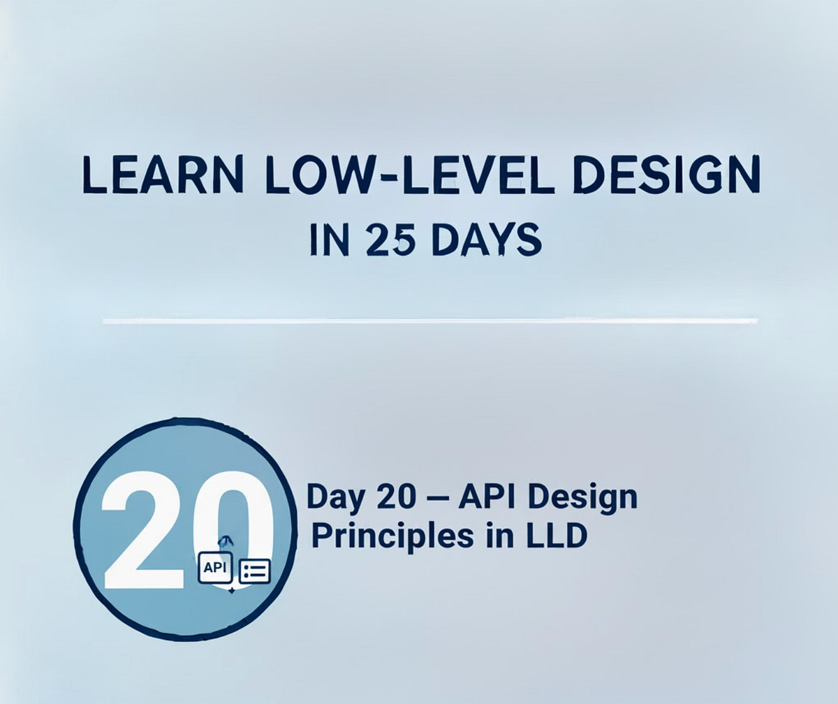 Learn Low-Level Design in 25 Days: Day 20 — API Design Principles in ...
