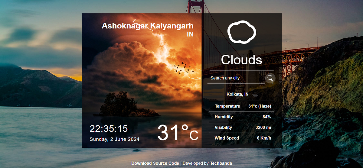 Create Weather App Using React.js | Basudev Kar | Medium
