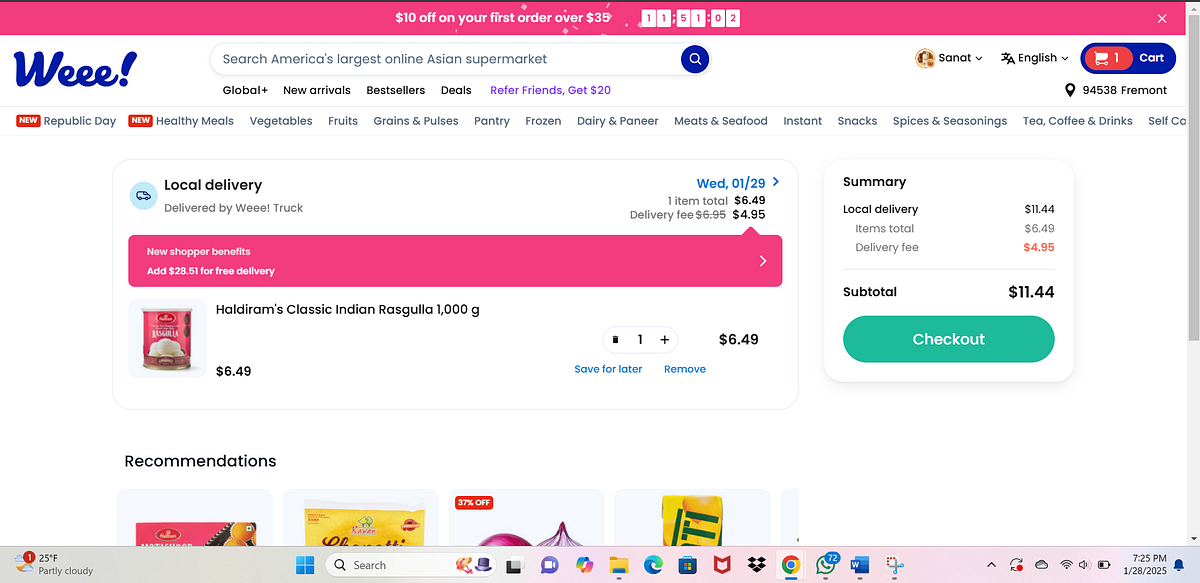 How I Redesigned Weee!’s Shopping Cart for a Seamless Shopping Experience | by Sanat Popli | Medium