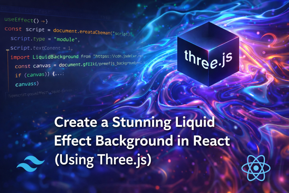 Create a Stunning Liquid Effect Background in React (Using Three.js ...